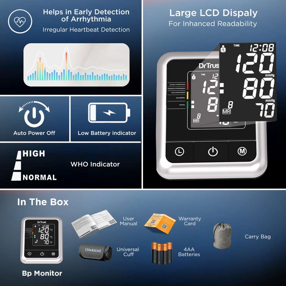 Dr Trust (USA) Fully Automatic A-One Galaxy Digital Blood Pressure ...