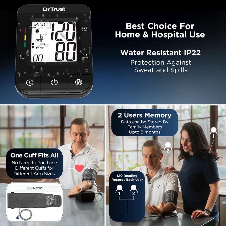 Dr Trust (USA) Fully Automatic Comfort Digital Blood Pressure Checking ...