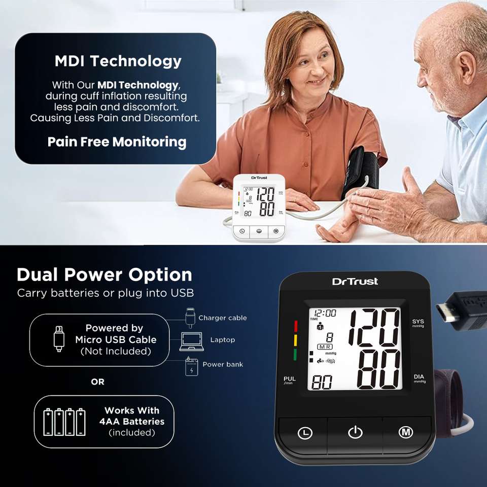 Dr Trust (USA) Fully Automatic Comfort Digital Blood Pressure Checking ...