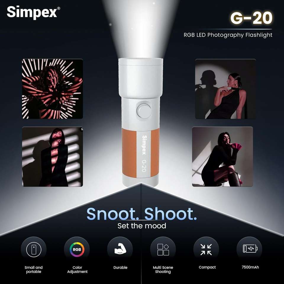 eloies Simpex G-20 Optical Snoot Light, 20 Gobo Filters for Creative ...