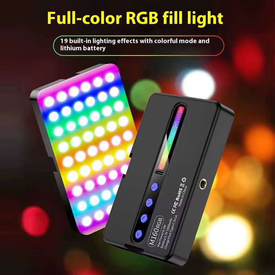 Gadgetturbo M160 RGB Photography Light, LED Video Light 1150 lx Camera ...