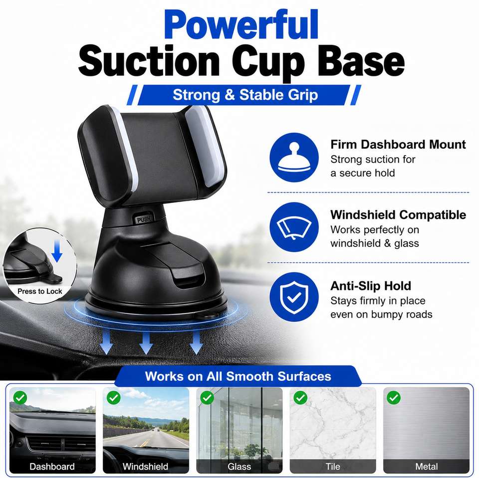 BMART Car Mobile Holder for Dashboard, Windshield Price in India - Buy ...