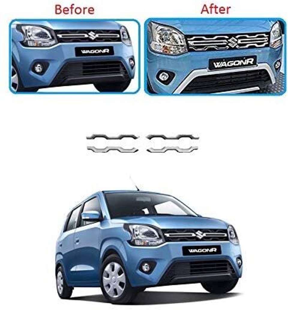 Uneestore Full Chrome Front Grill Trims for Maruti Suzuki Wagon R 2019 ...