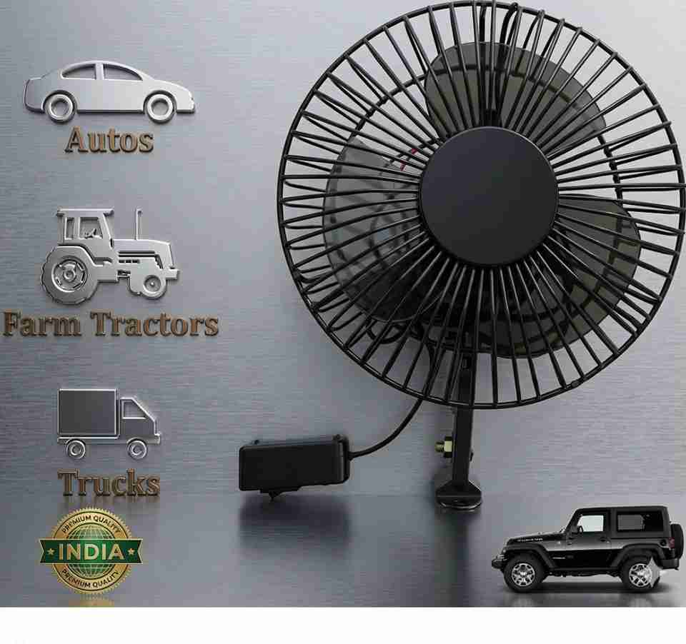 YUNEIK 12 Volt 6" Fan for Car, SUV, Truck, Auto, Caravan, Buses AAI ...