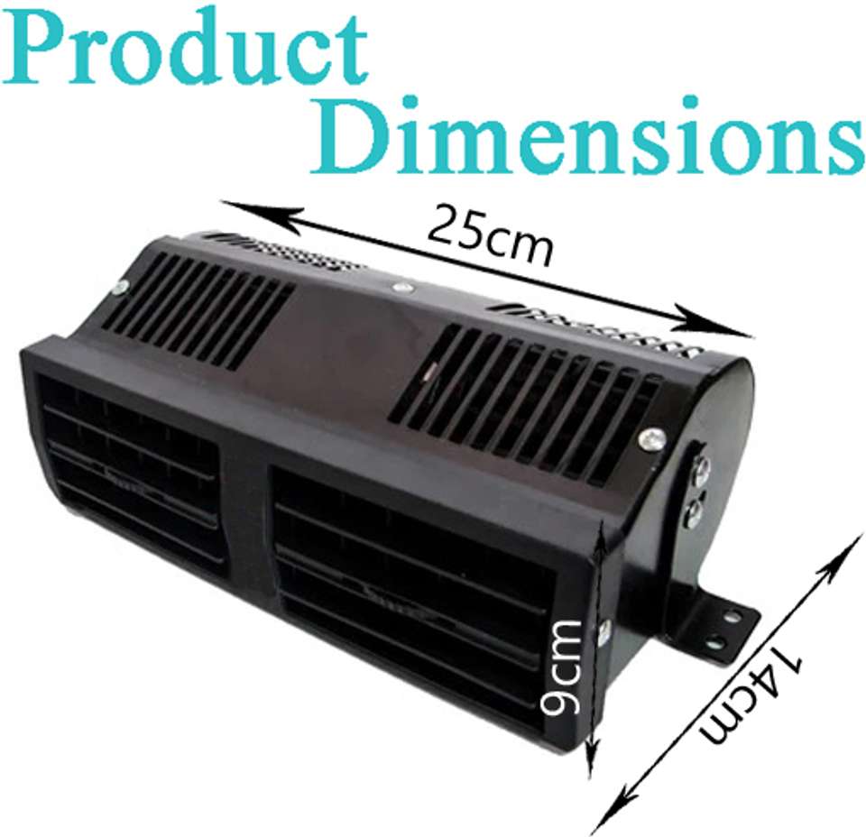 ABJD 12V Car Jet Air Blower A/C Air Circulating Roof Fan with Two wind ...