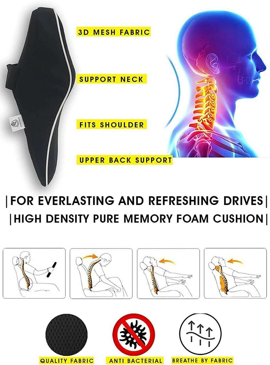 Romj Black Memory Foam Car Pillow Cushion For Universal For Car Price