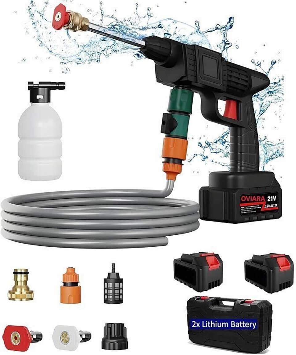BARRETDE Cordless Portable Pressure Washer Gun 48V 12000mah High ...