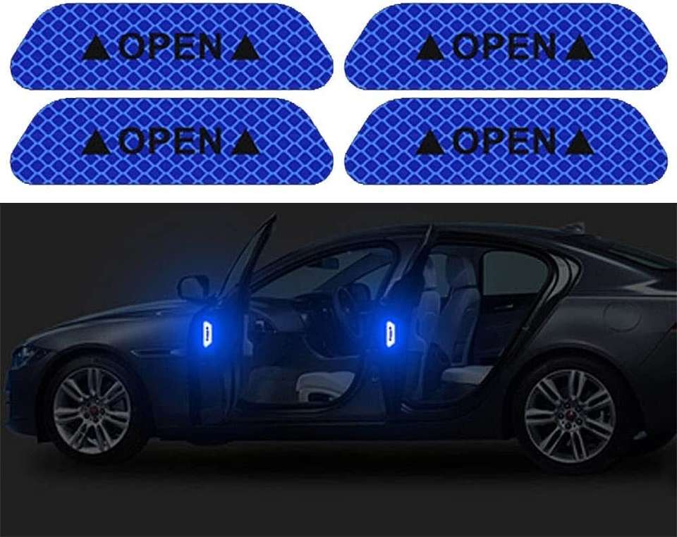 Mr fix Universal Door Open Safety Reflective Tape Decal Car Reflector ...