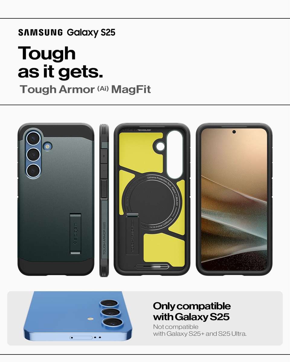 Spigen Tough Armor (AI) MagFit Back Cover for Samsung Galaxy S25 ...