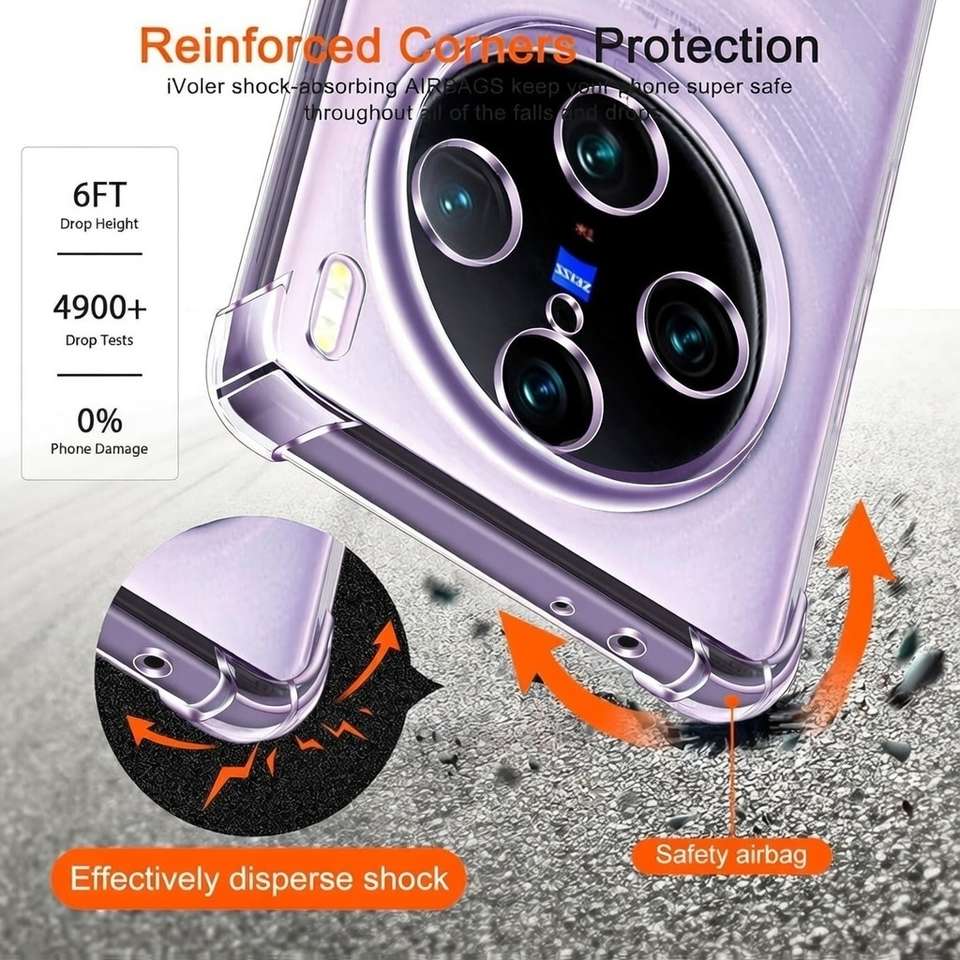 Newlike Back Cover for vivo X200T Camera and Corner Protection Raised ...