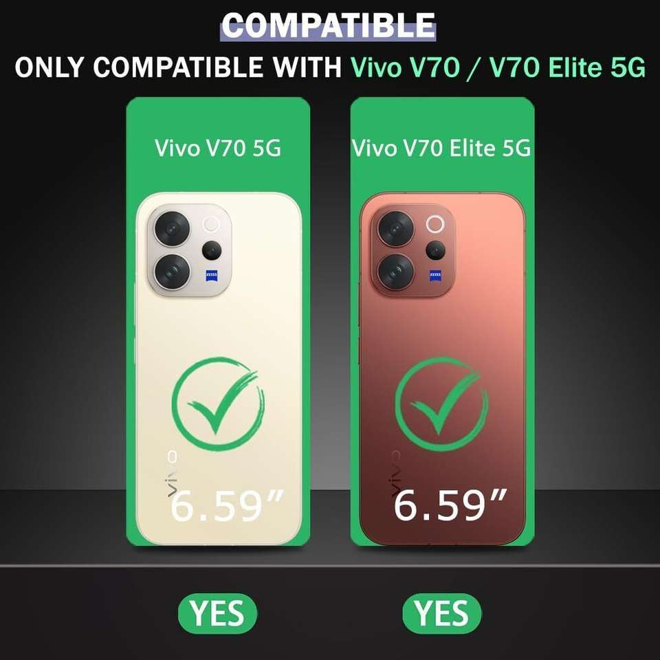 CaseYara Back Cover for Vivo V70 5G, V70 5G, Vivo V70 Elite 5G, V70 ...