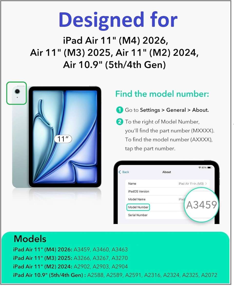 TGK Flip Cover for Apple iPad Air 11 inch M4/M3/M2 2026/2025/2024, iPad ...