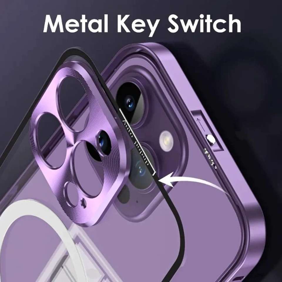 MILLION CASES Back Cover for iPhone 15 Transparent Metal Case - MILLION ...