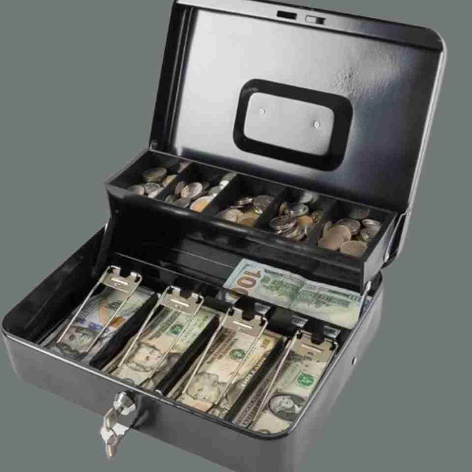 Swadhin Durable Organizer Box 5 Coin Tray 4 Note Compartments Cash Box ...
