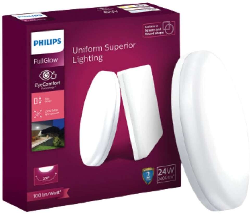 PHILIPS Full Glow 24-watt Round LED Surface Downlighter,Warm White ...