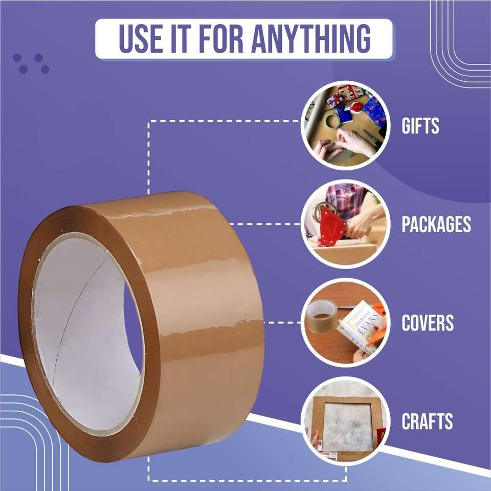 Flipkart.com | RAPPRO Self-Adhesive Brown Packing Tape Carton Tape BOPP ...