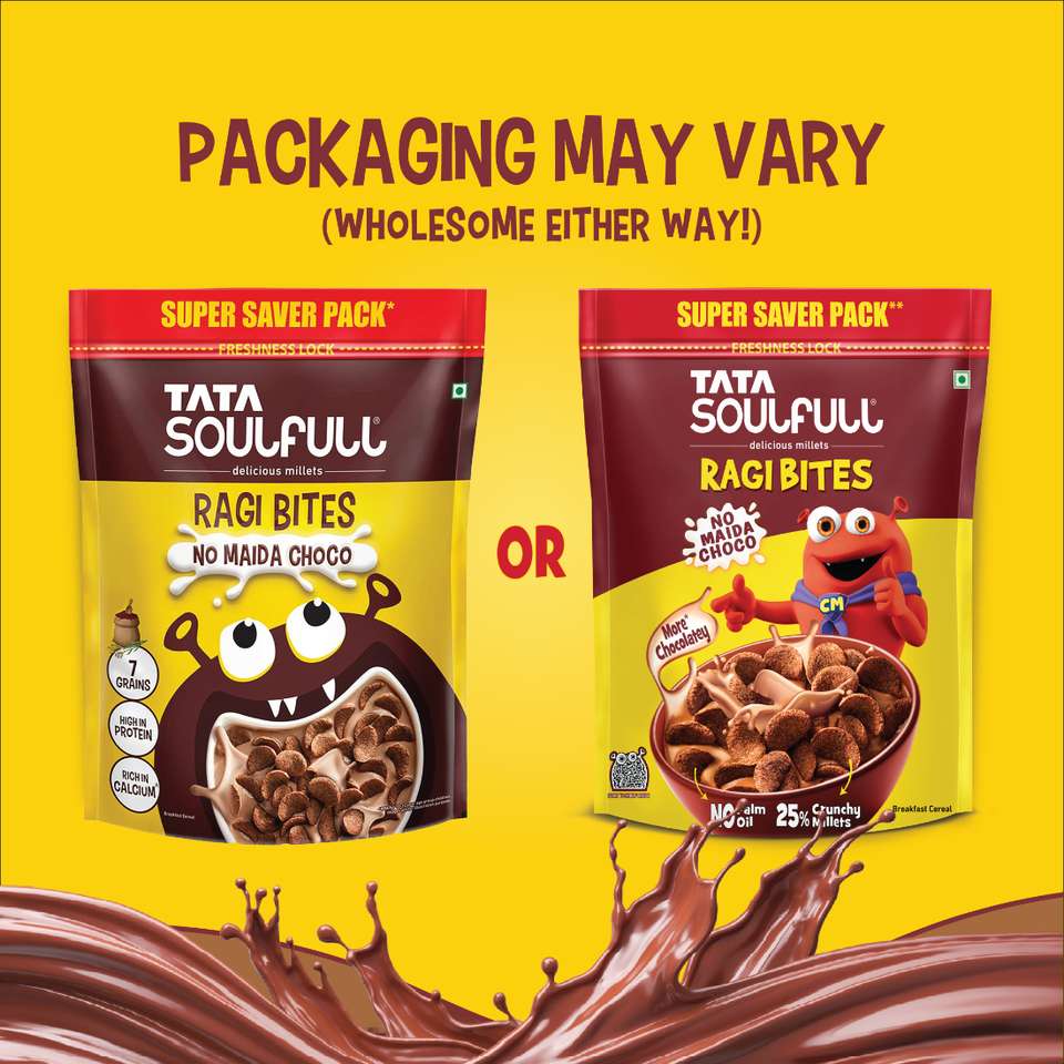 Tata Soulfull Ragi Bites No Maida Choco, 7 Grains, Rich in Calcium ...