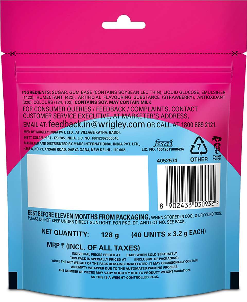 Boomer Strawberry Flavoured Bubble Gum Pack|Long-Lasting Taste & Full ...