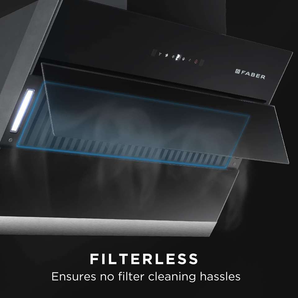 FABER Hood Bliss FL SC HC BK IN 90 Auto Clean Wall Mounted Black 1350 ...