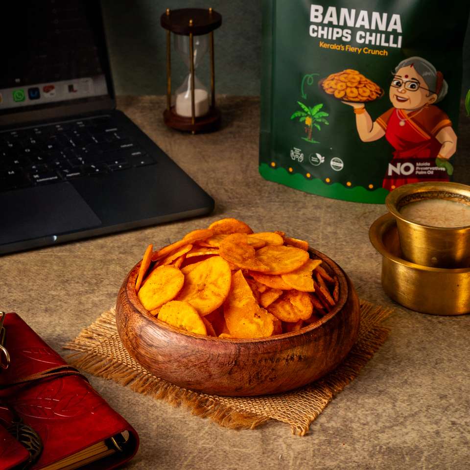 ANDAAL HOME FOODS Banana Chips Chilli – Spicy Kerala Banana Chips | No ...