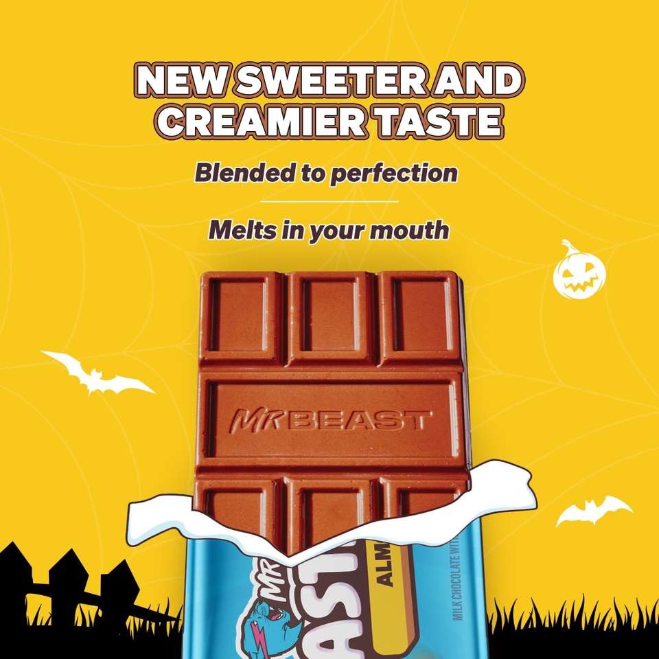Mr Beast Feastables Milk Chocolate New Pack with Almond Chunks Bars ...