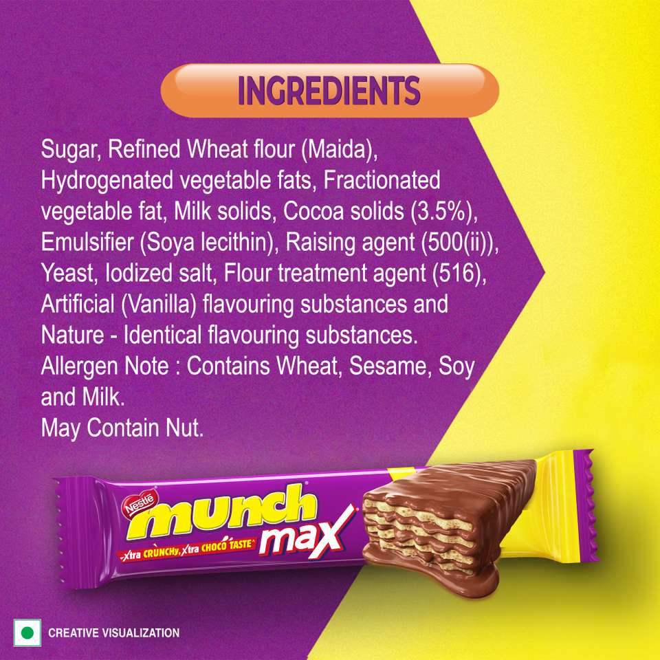 NESTLE Munch Max Coated Crunchy Wafer Bars Price in India - Buy NESTLE ...