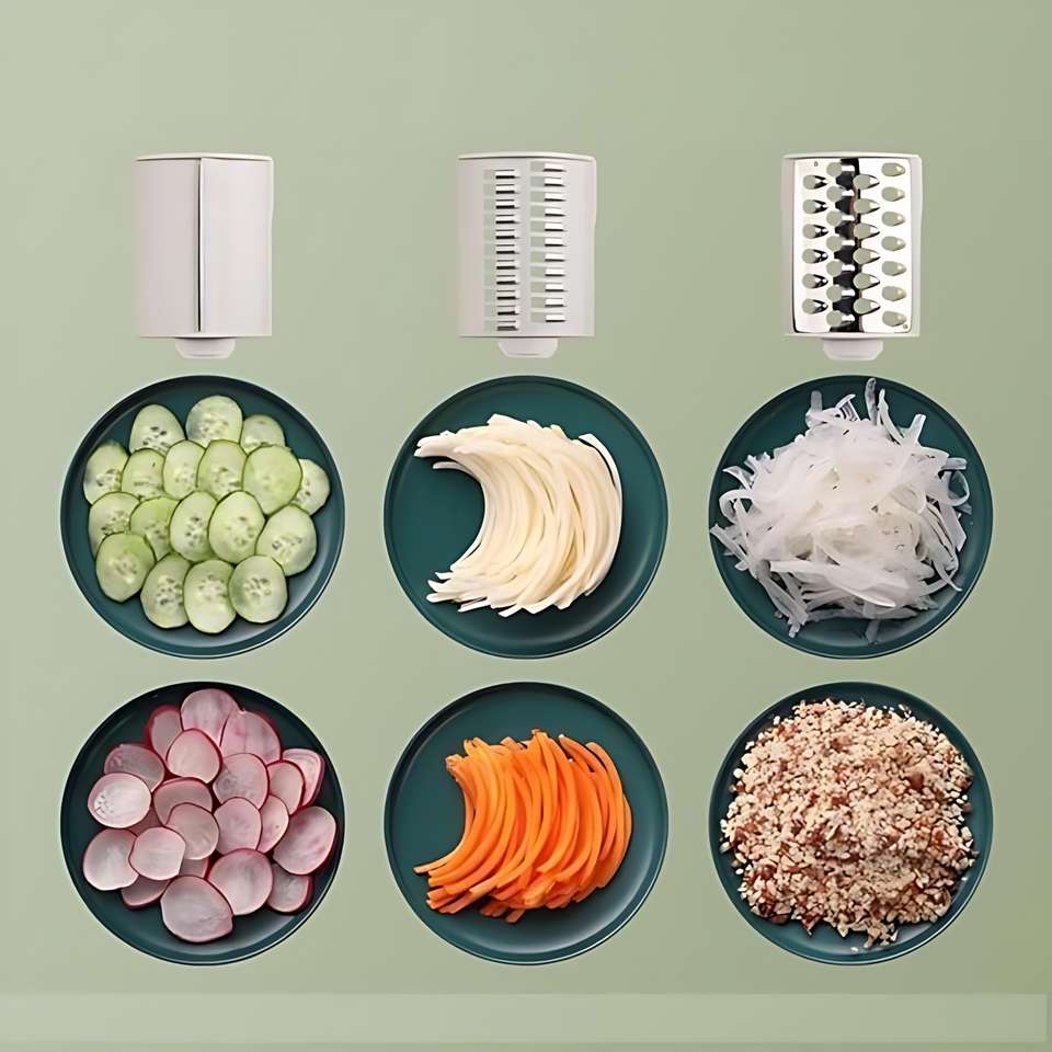 MASONAL Multi-Function Rotary Vegetable Slicer & Grater Vegetable ...