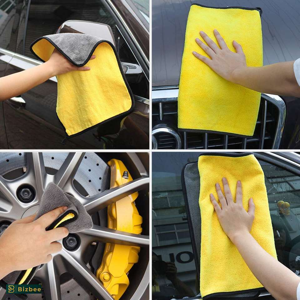Bizbee 4Pcs Microfiber Cloth 800 GSM Ultra Soft Absorption Towels ...
