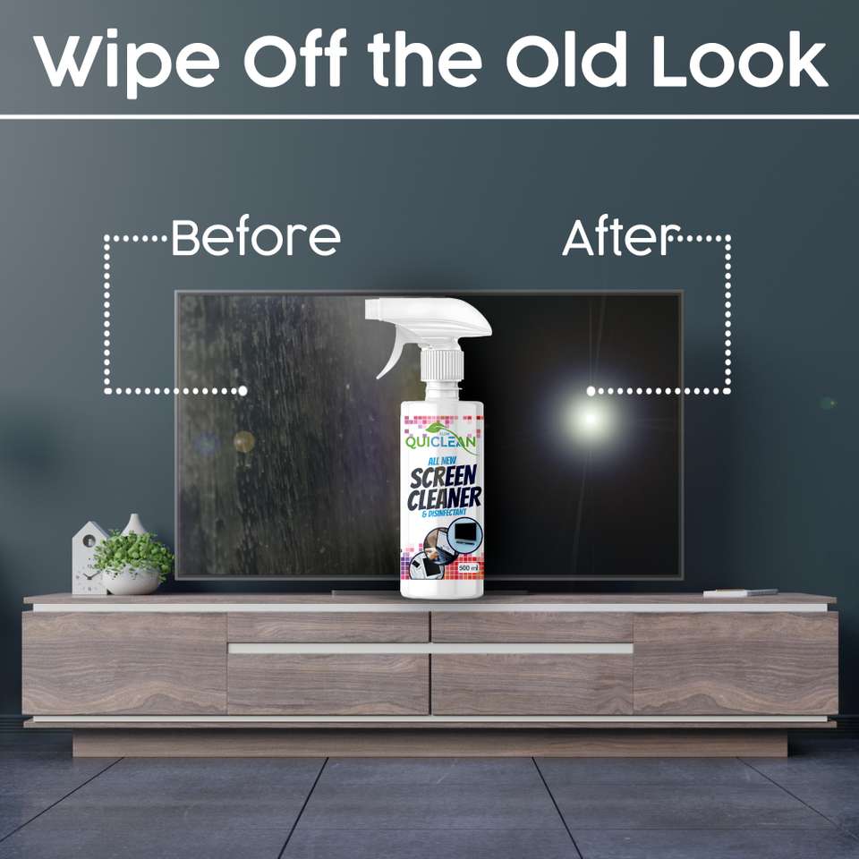 QUICLEAN Screen & Lens Cleaner 500 ml with Microfiber Cloth for ...
