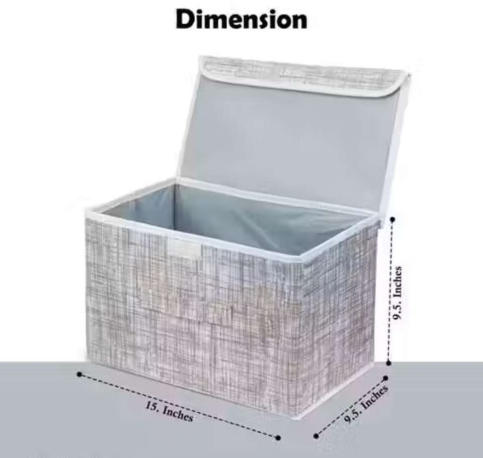 NEMAT 2 Pcs Set) | Clothes Organizer Box | Fabric Storage Basket for ...