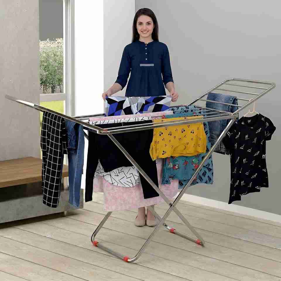 LIMETRO STEEL Steel Floor Cloth Dryer Stand Stainless New Launched Mede ...