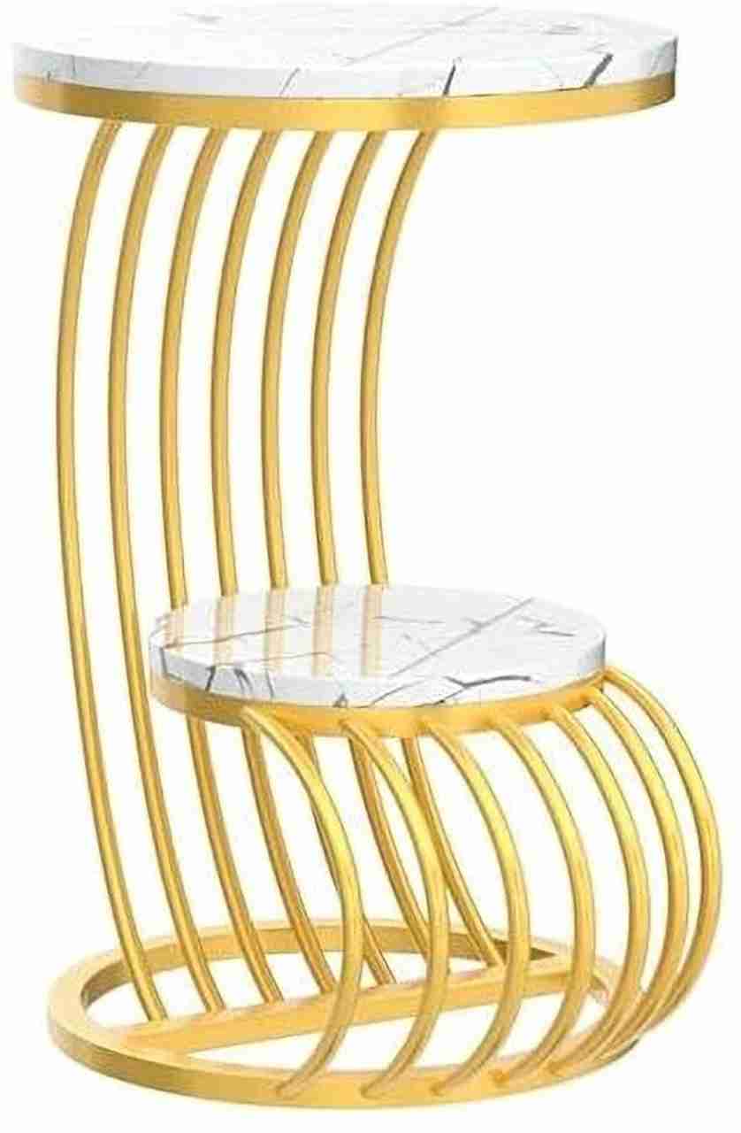 Paradise Enterprises Tier Metal Frame Coffee Table End Table Marble ...
