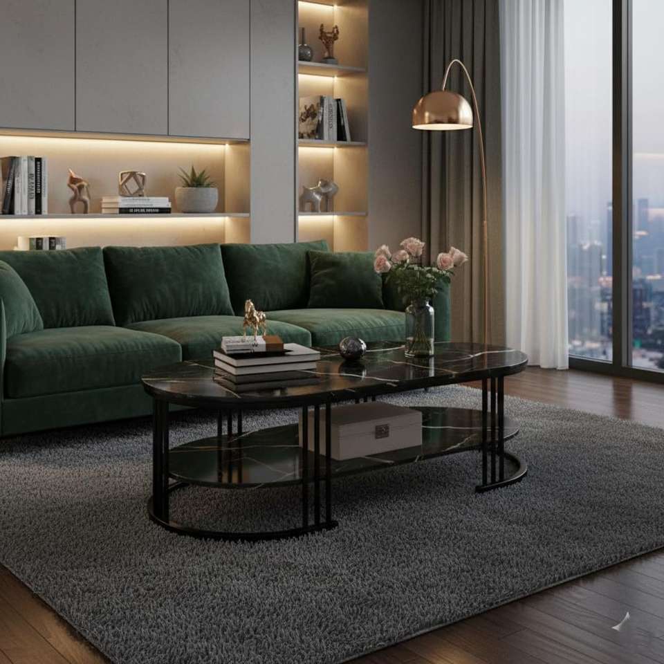 CROWN ART SHOPPEE Luxury Center Table for Living Room, Stylish Tea ...