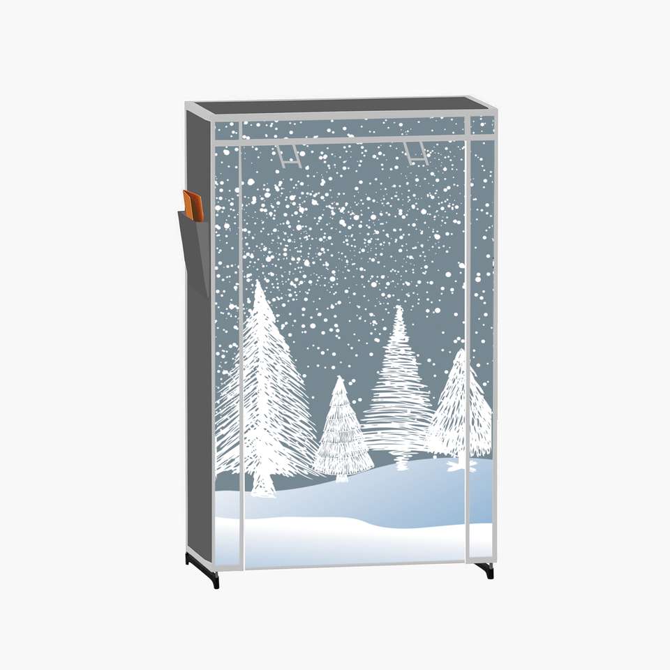 Trillium Metal Frame Collapsible Wardrobe Almirah – Foldable Portable ...
