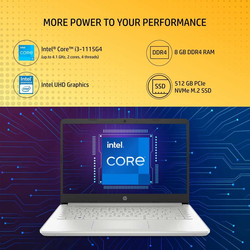 HP 14s Backlit Intel Core i3 11th Gen 1115G4 - (8 GB/512 GB SSD/Windows ...