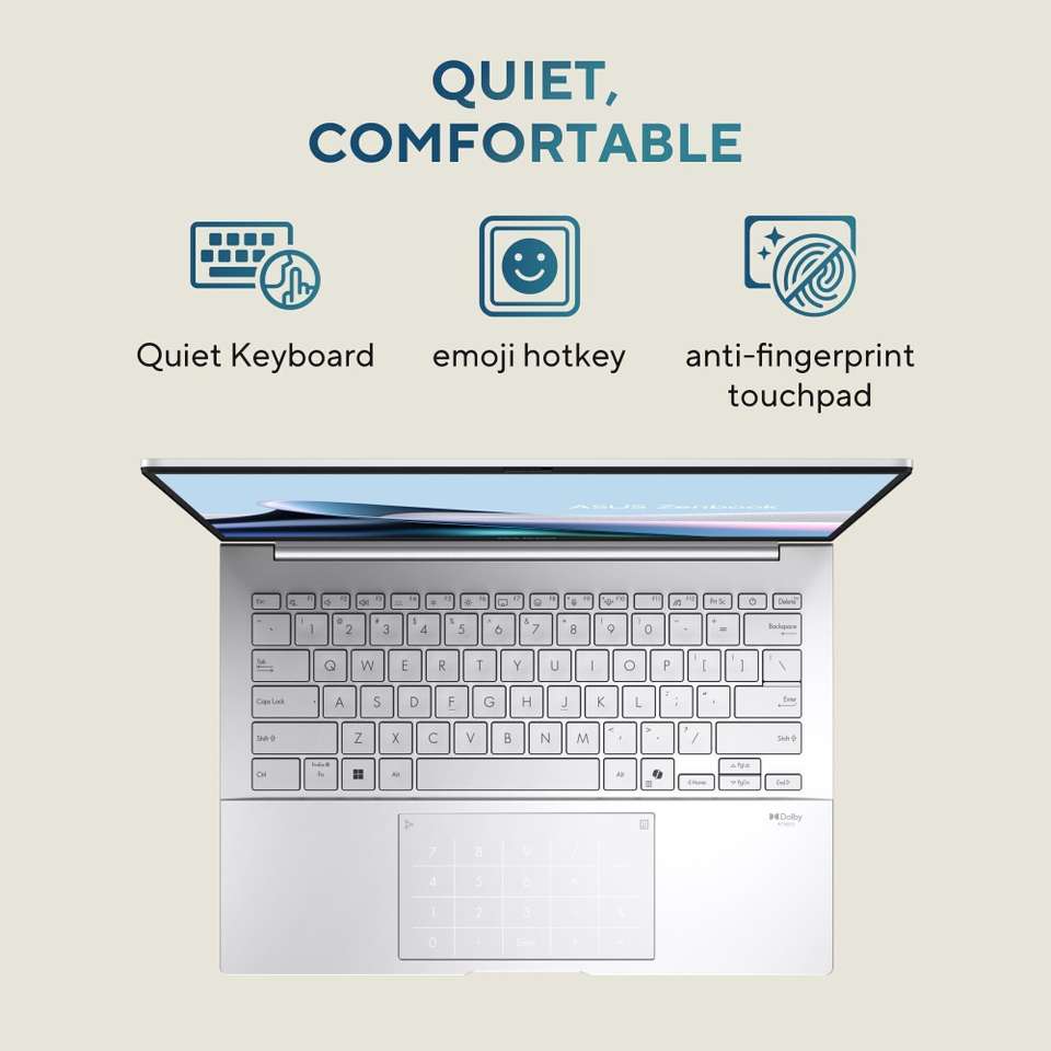 ASUS Zenbook 14 OLED (2025) with Office 2024 + M365 Basic*, AI PC, Full ...