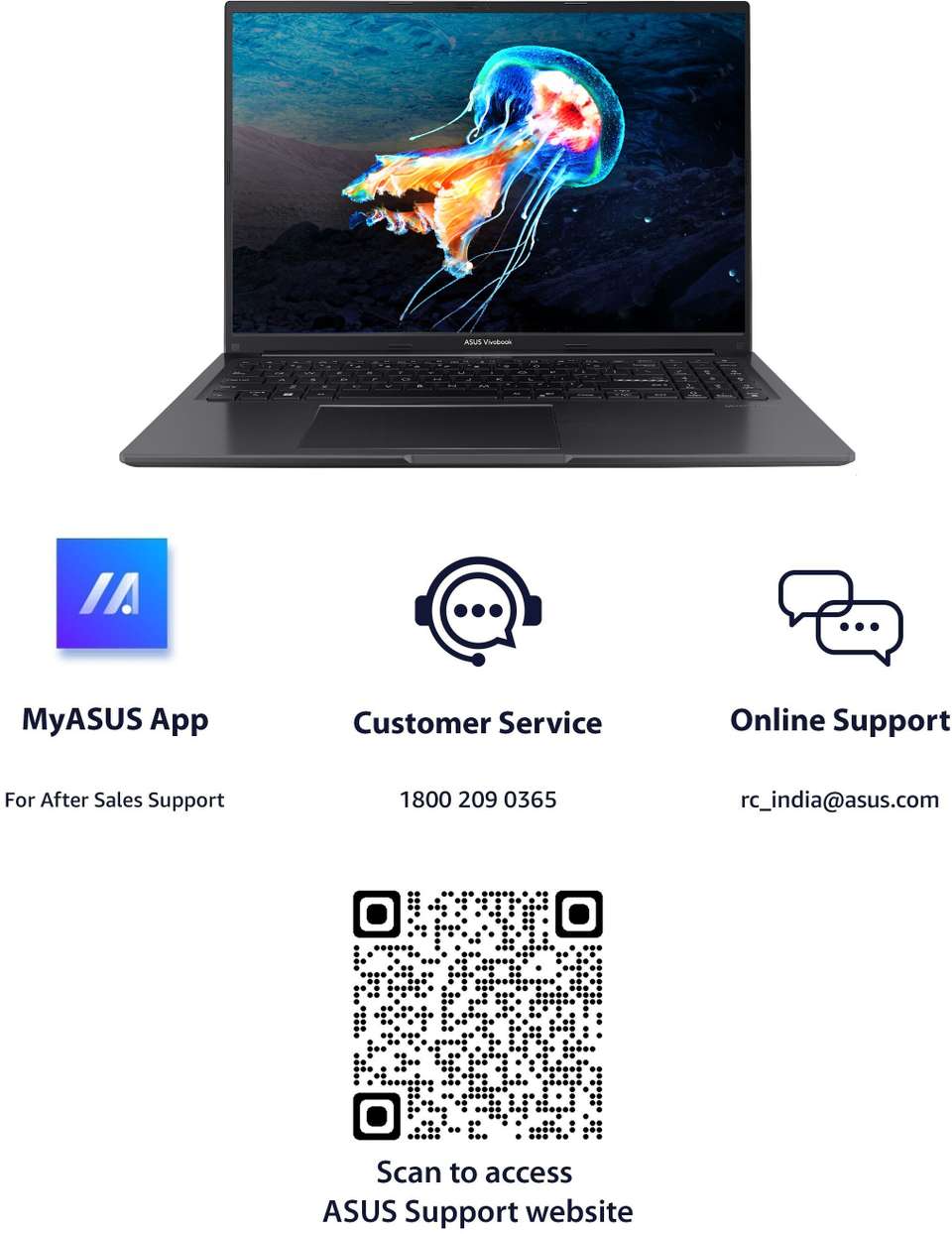 ASUS Vivobook 16 AMD Ryzen 5 Hexa Core 7530U - (16 GB/512 GB SSD ...