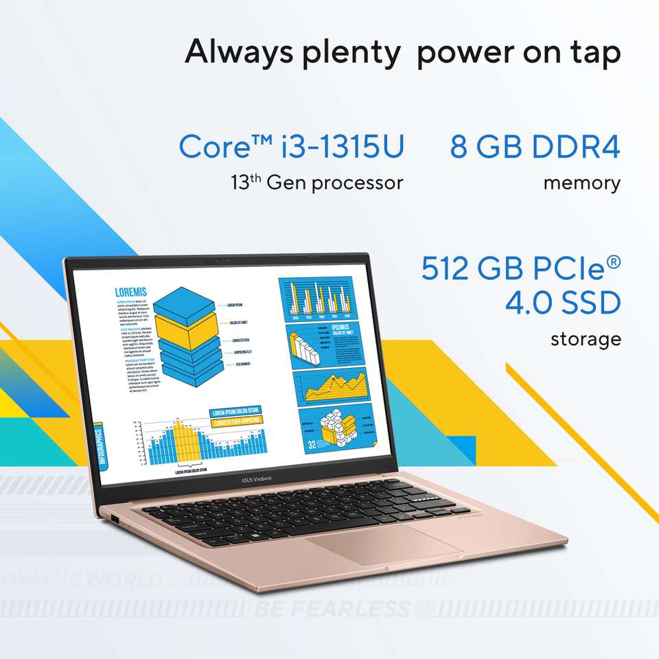 ASUS Vivobook 14 (2025) with Office 2024 + M365 Basic*, Intel Core i3 ...