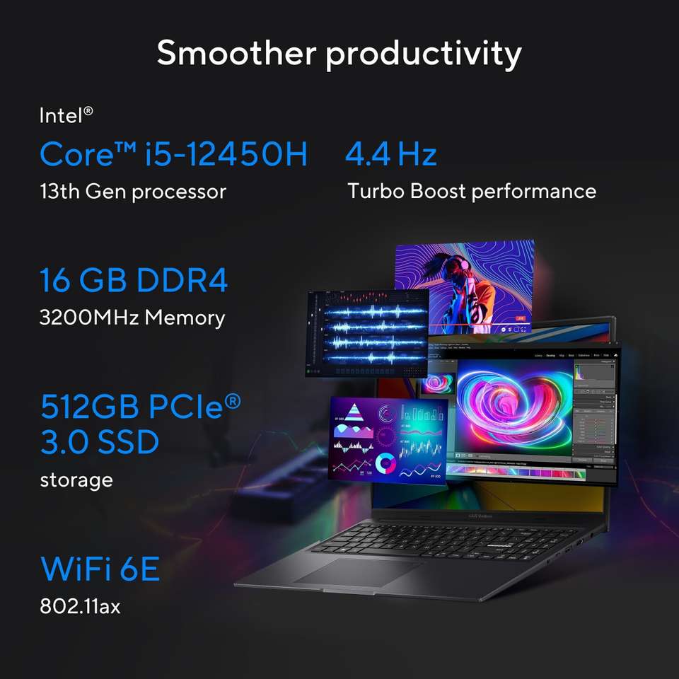 ASUS Vivobook 16X for Creator, Intel Core i5 12th Gen 12500H - (16 GB ...