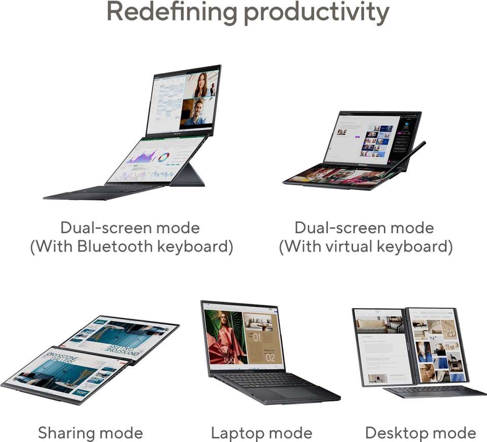 ASUS Zenbook Duo OLED AI PC, with Touch Screen, Full Metal Body, Intel ...