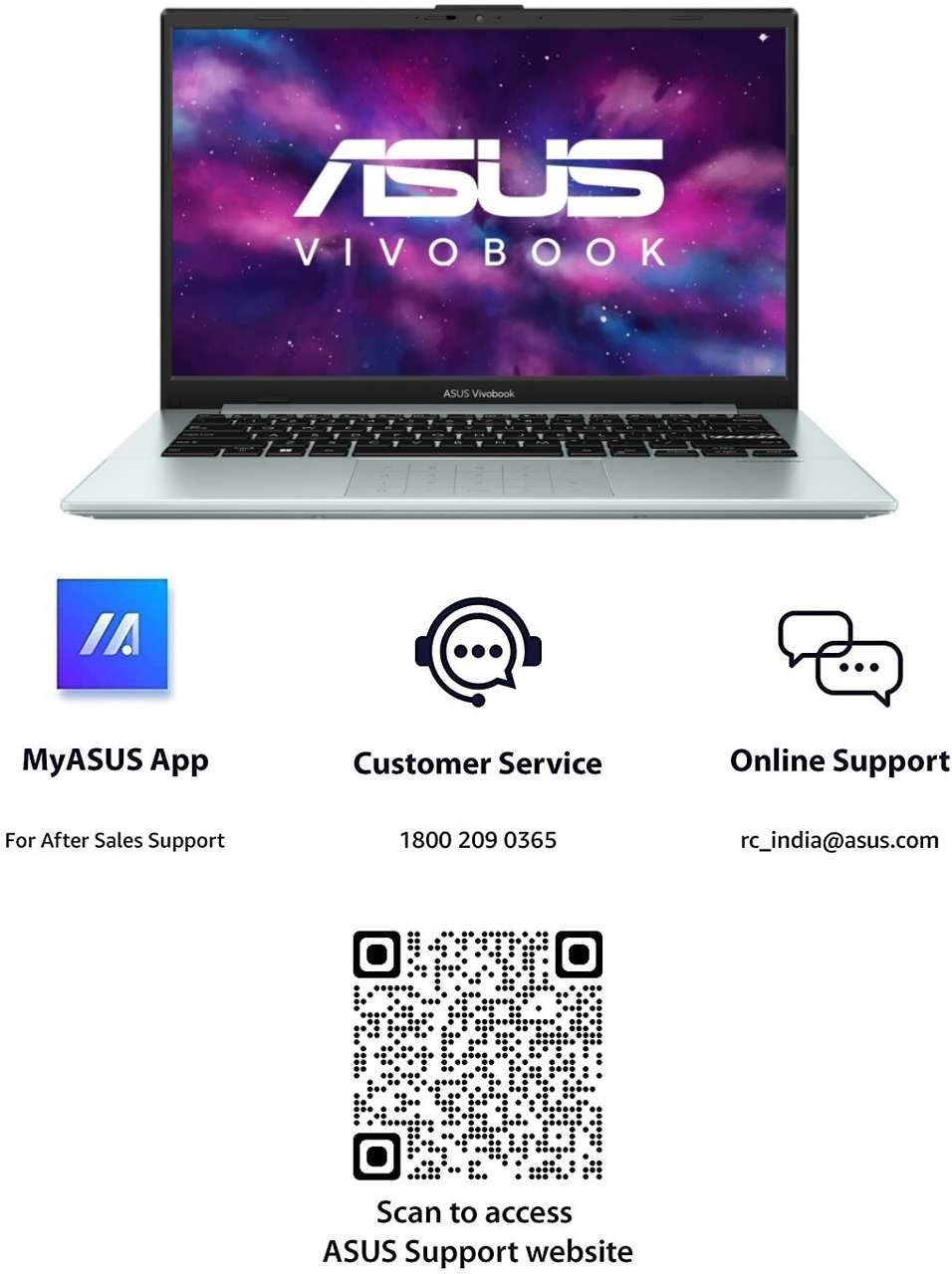 ASUS Vivobook GO 14 AMD Ryzen 3 Quad Core 7320U - (8 GB/512 GB SSD ...