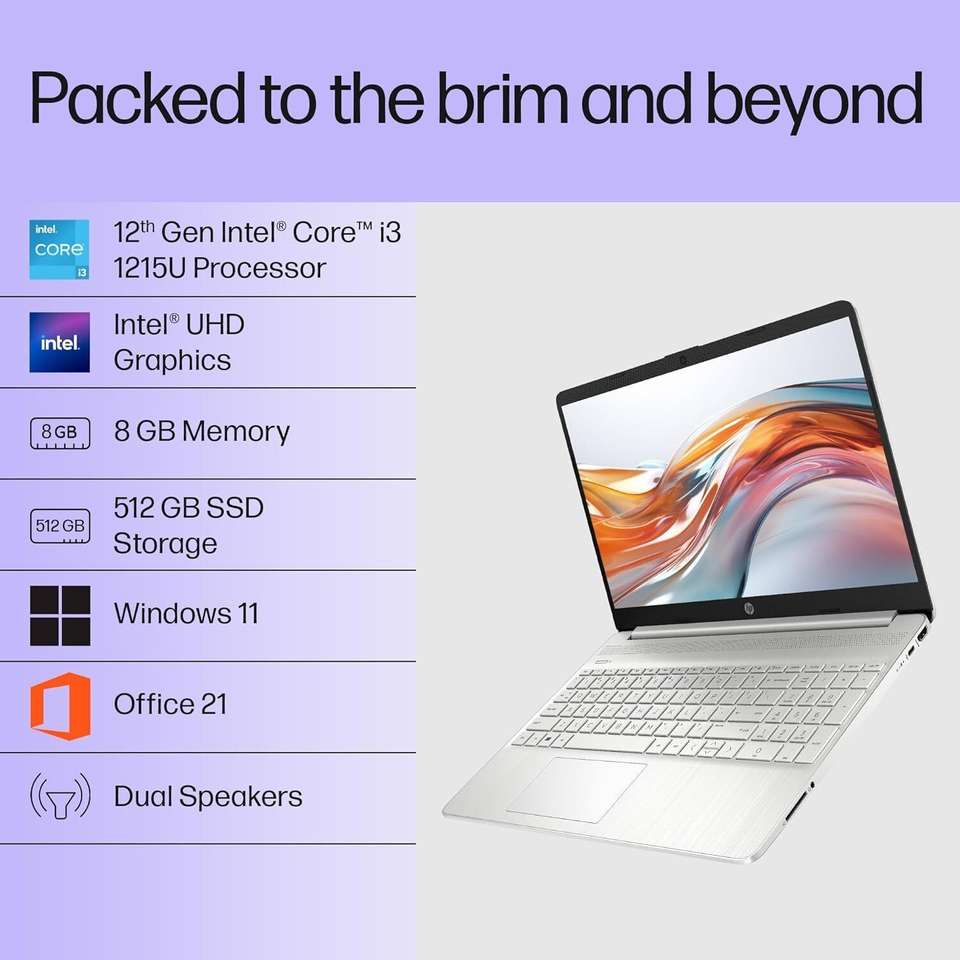 HP 15s Intel Core i3 12th Gen 1215U - (8 GB/512 GB SSD/Windows 11 Home ...
