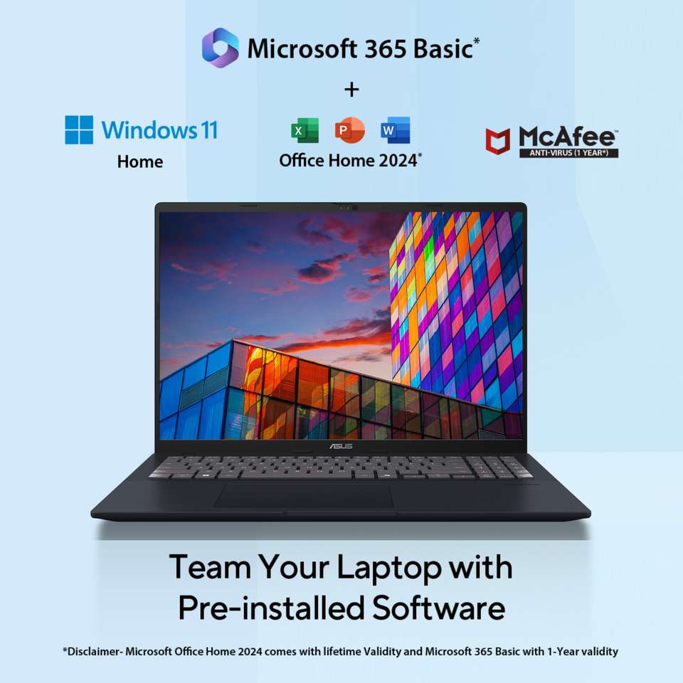 ASUS Vivobook 16 (2025) with Office 2024 + M365 Basic, AI PC Intel Core ...