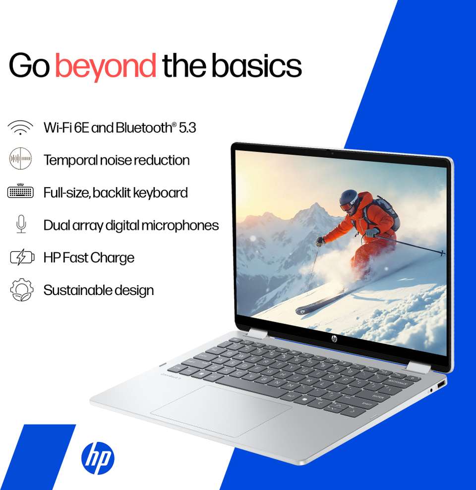 HP OmniBook 5 Flip with Touchscreen, Backlit Keyboard & MSO'2024, Intel ...