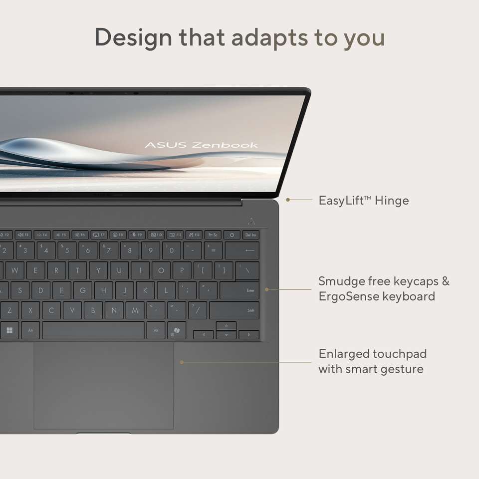 ASUS Zenbook A14 OLED (2025), MSO 2024 + M365 Basic, Metal Body ...