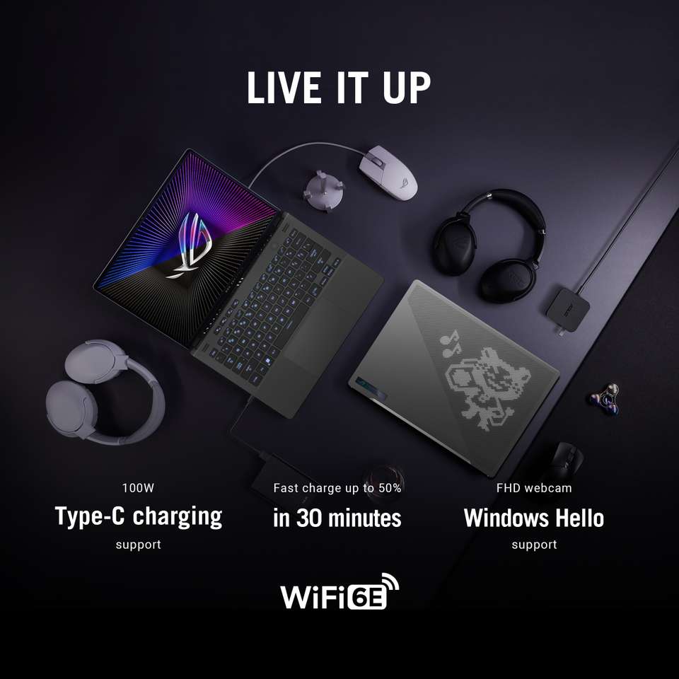 ASUS ROG Zephyrus G14 with 76WHr Battery, AI Powered AMD Ryzen 9 Octa ...