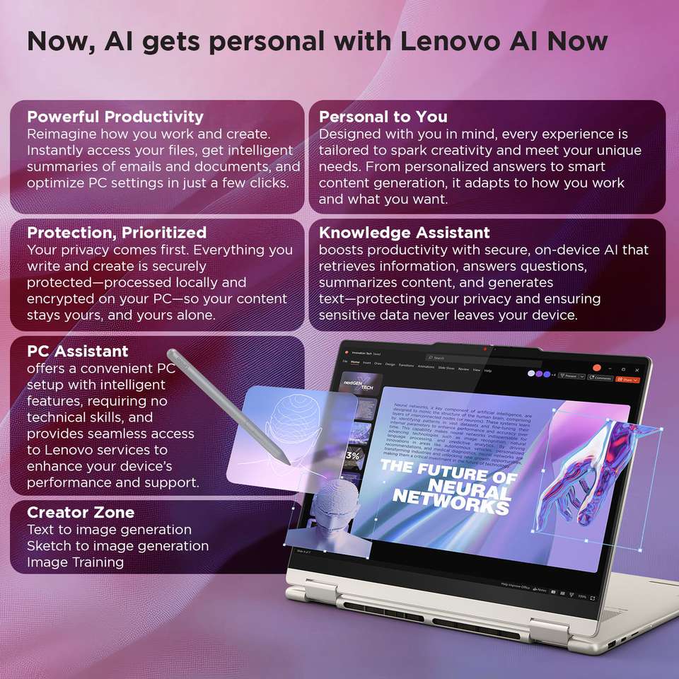 Lenovo AMD Ryzen AI 7 Octa Core 350 - (32 GB/1 TB SSD/Windows 11 Home ...