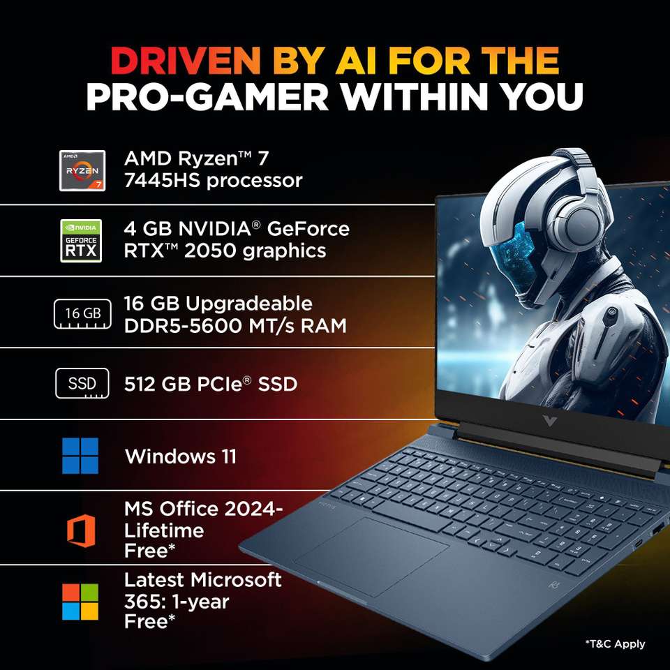 HP Victus AMD Ryzen 7 Hexa Core 7445HS - (16 GB/512 GB SSD/Windows 11 ...