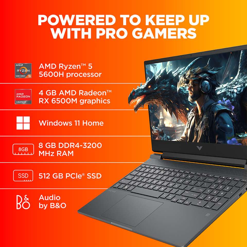 HP Victus AMD Ryzen 5 Hexa Core 5600H - (8 GB/512 GB SSD/Windows 11 ...