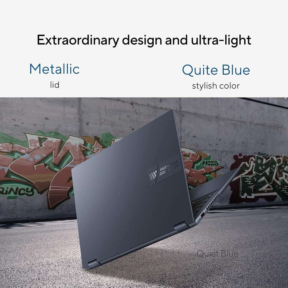ASUS Vivobook S14 Flip (2025) with Office 2024 + M365 Basic*, Metallic ...